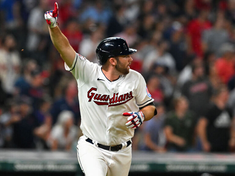 Watch: Guardians' Fry uses glove, bat to end Braves' streak in extras ...