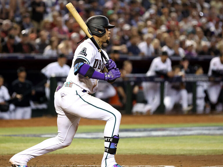 D-Backs' Marte extends playoff-record hitting streak to 19 games ...
