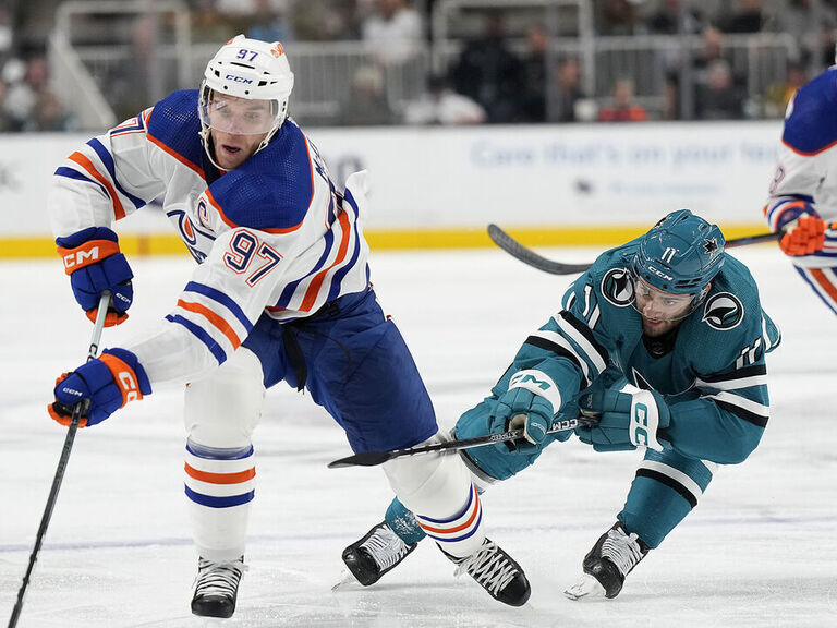 Oilers lose basement battle with Sharks, fall to 2-9-1 | theScore.com