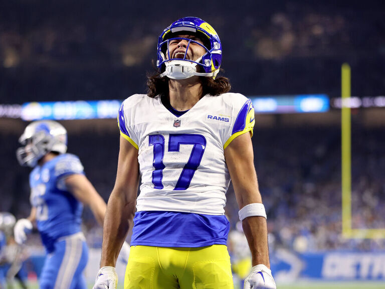 Rams' Nacua sets rookie record for receiving yards in playoff game | theScore.com