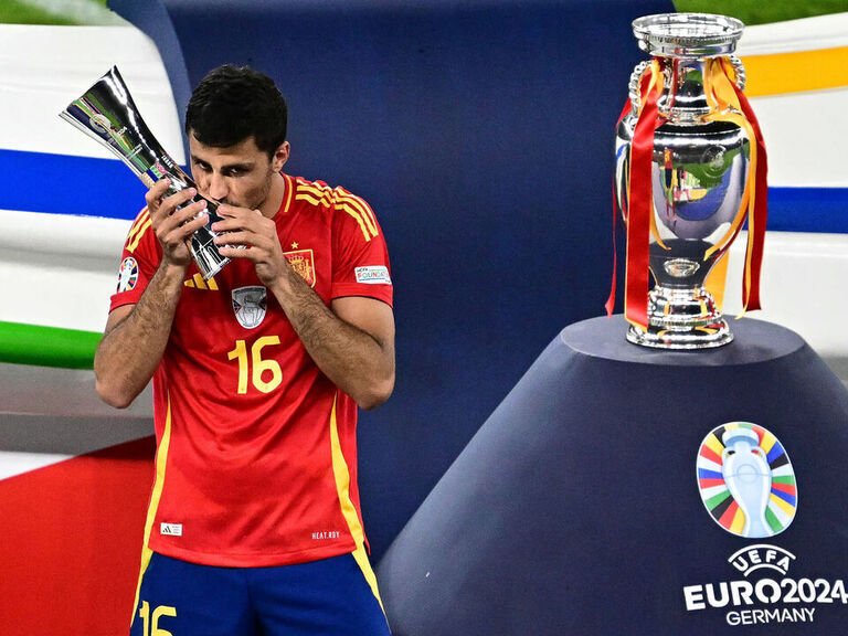 Rodri named best player at Euro 2024 despite leaving final with injury ...