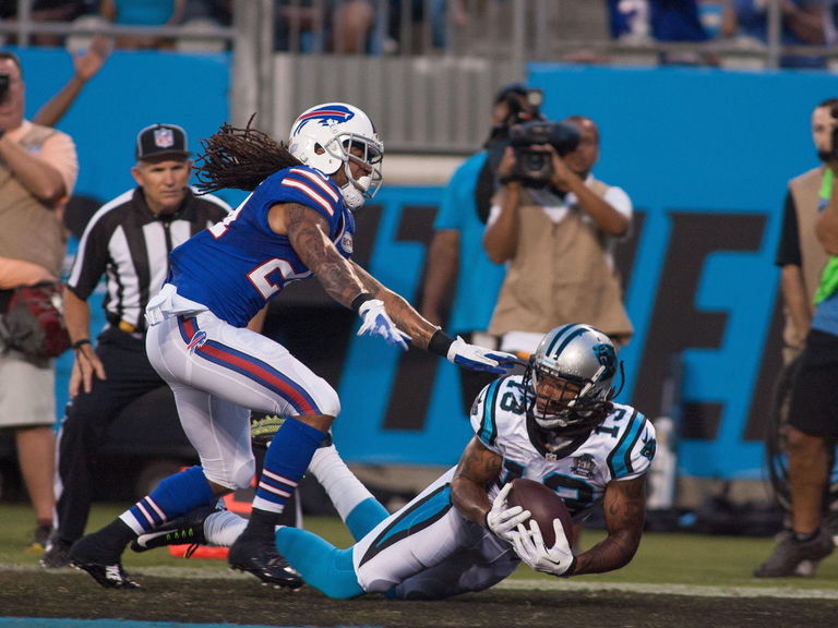 VIDEO: Kelvin Benjamin makes big TD catch in Panthers debut | theScore.com