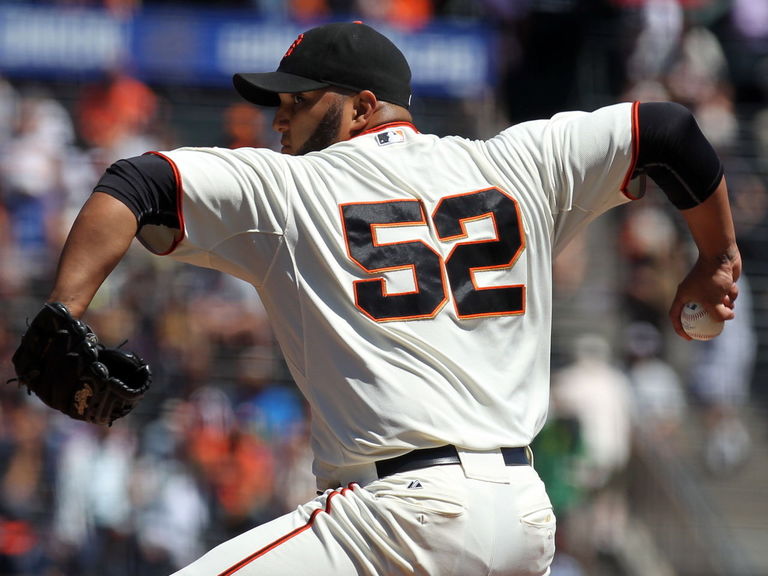 Giants' Petit sets major league record by retiring 46 consecutive ...