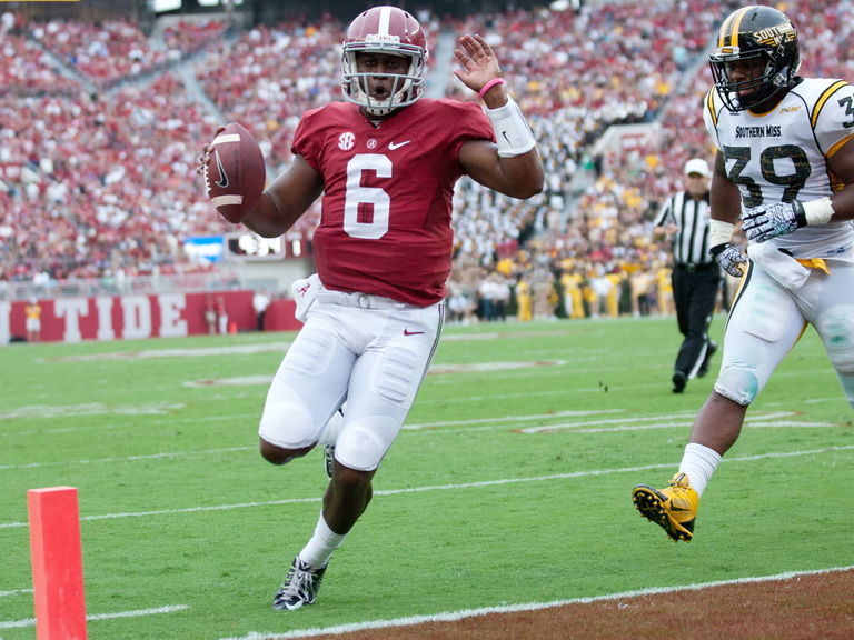 Alabama's Blake Sims credited with record-breaking performance after ...