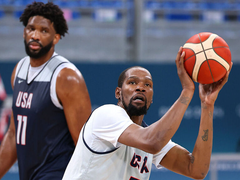 KD downplays Embiid's comments about Team USA's age | theScore.com