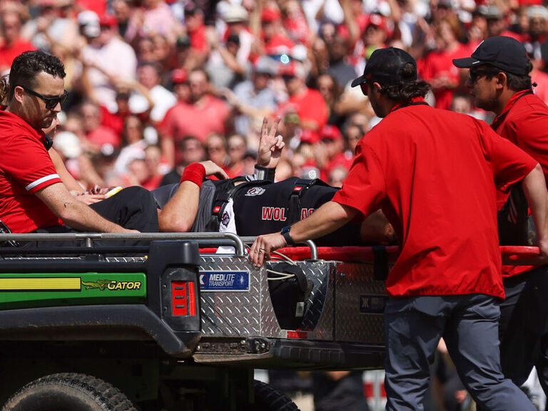 NC State's McCall leaves vs. Wake Forest on stretcher after scary hit ...