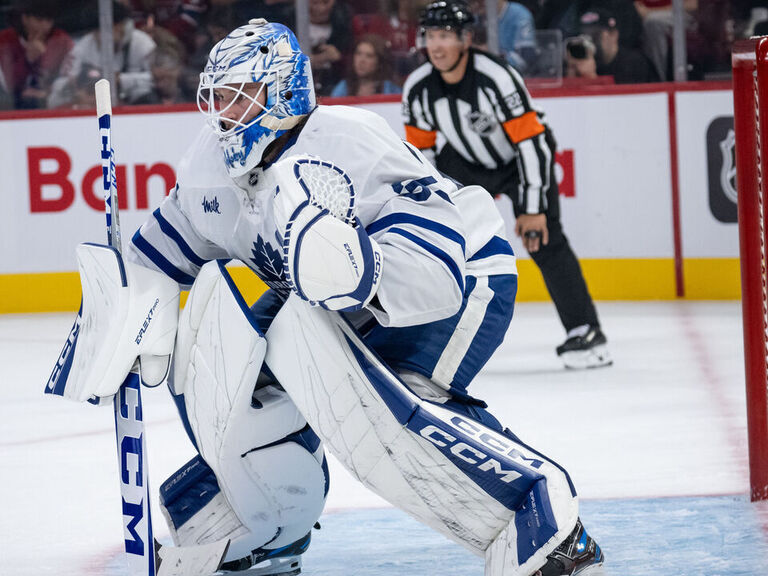 Leafs' Hildeby makes NHL debut vs. Devils | theScore.com