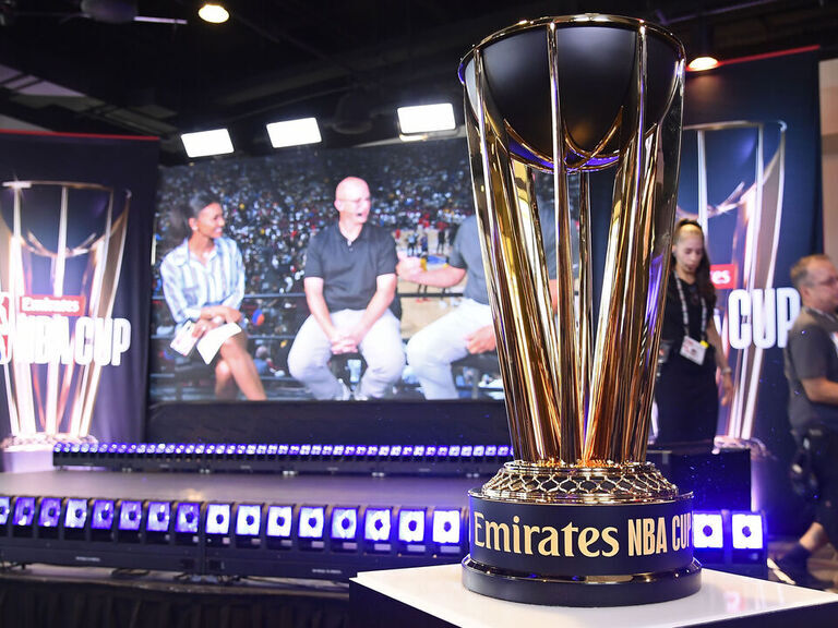 Teams unveil revamped, colorful courts for NBA Cup | theScore.com