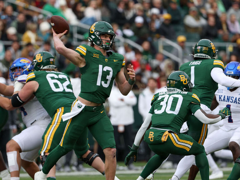 Baylor wins 6th straight as Robertson throws 4 TDs in win to end Kansas ...