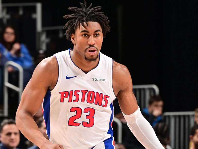 Pistons' Ivey stretchered off court with apparent leg injury | theScore.com