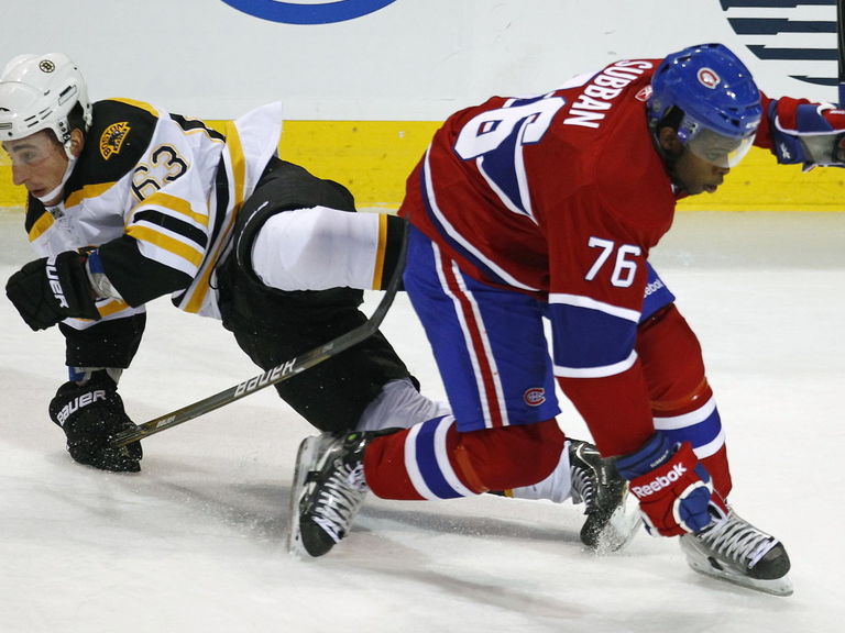 GIF: Brad Marchand sticks P.K. Subban in the groin, gets away with it ...