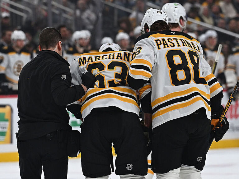 Marchand suffers upper-body injury in Bruins' win over Penguins ...