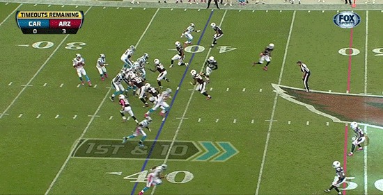 CAR at ARI: GIF - Panthers QB Newton hits referee with erra…