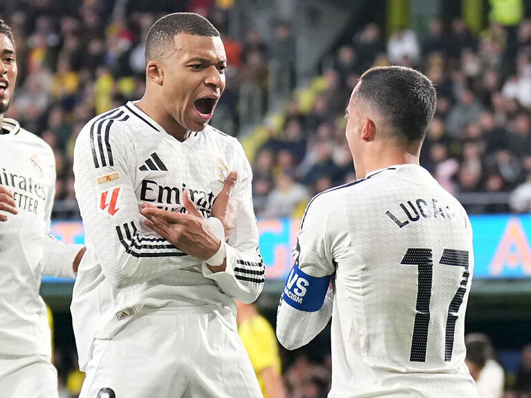 Mbappe's brace lifts 'exhausted' Real Madrid to key win over Villarreal ...