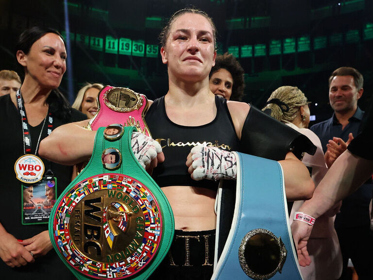 Taylor beats Serrano for 3rd time, retains undisputed title | theScore.com