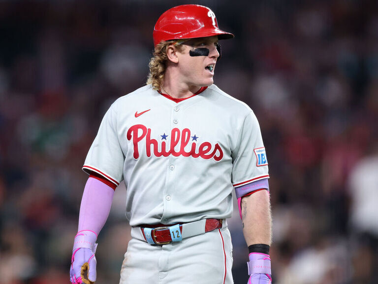 Bader out of Phillies' Game 2 lineup because of groin injury | theScore.com