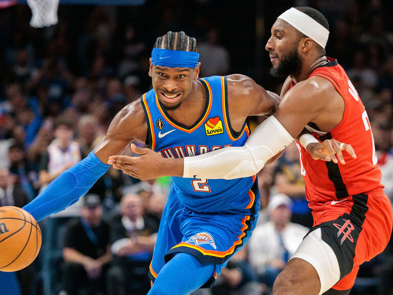 Thunder open title defense with 2OT win over Rockets in KD's debut ...