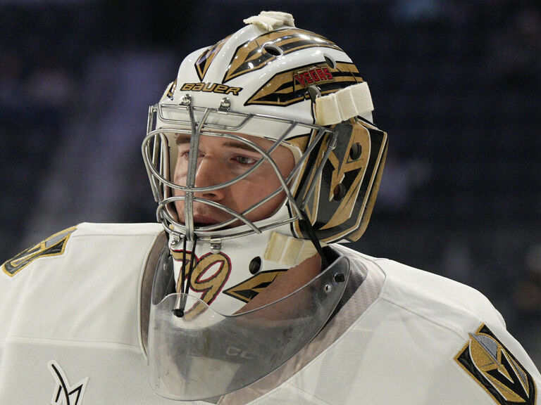 Carter Hart to make 1st NHL start in nearly 2 years for Golden Knights ...