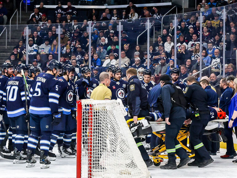 Haydn Fleury rejoins Jets day after violent collision into boards ...