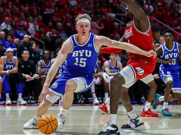 Saunders has 24 points, 14 boards to lead No. 9 BYU past rival Utah ...