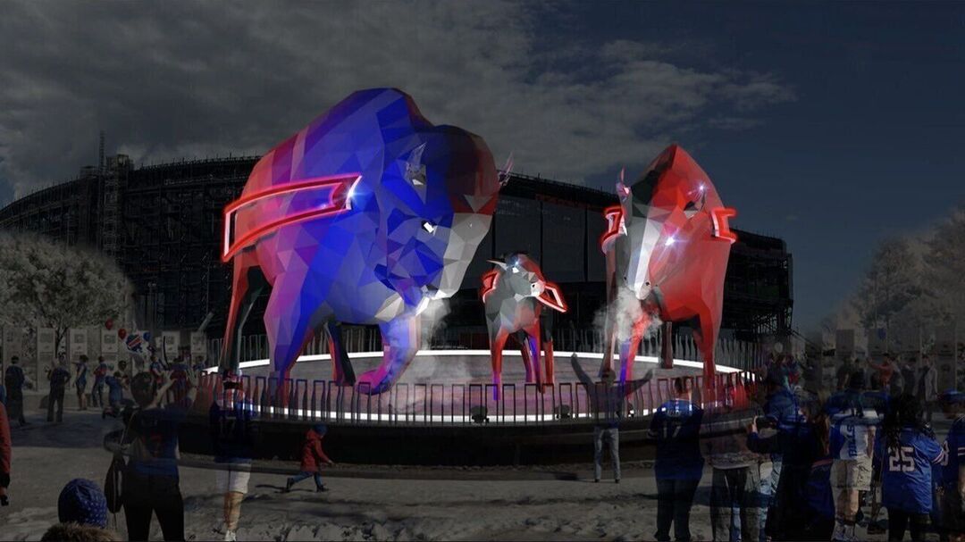 Bills unveil renderings of massive bison statues at new sta…