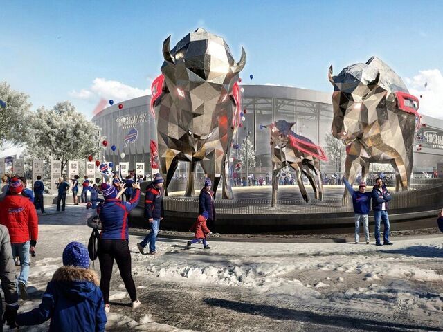 Bills unveil renderings of massive bison statues at new sta…