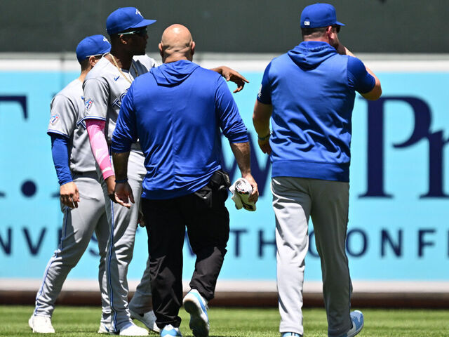 Blue Jays' Sánchez injured after young fan throws baseball