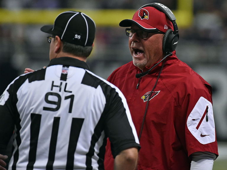 VIDEO: Cardinals' Bruce Arians tries to deny throwing challenge flag ...
