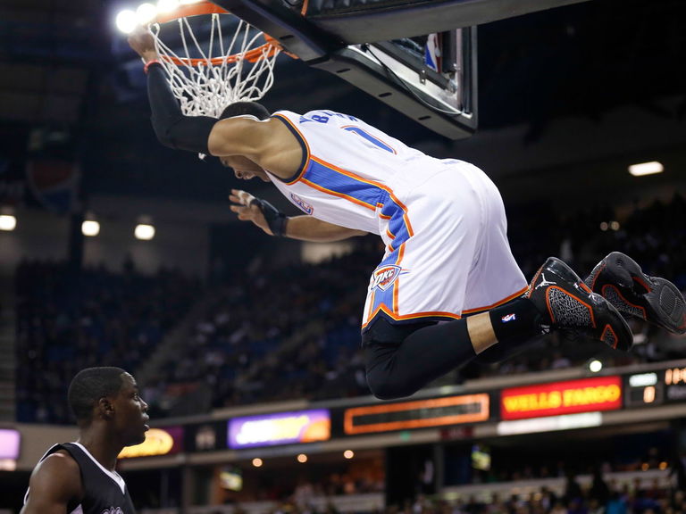 VIDEO: Thunder's Westbrook punctuates 7th straight win with tomahawk ...