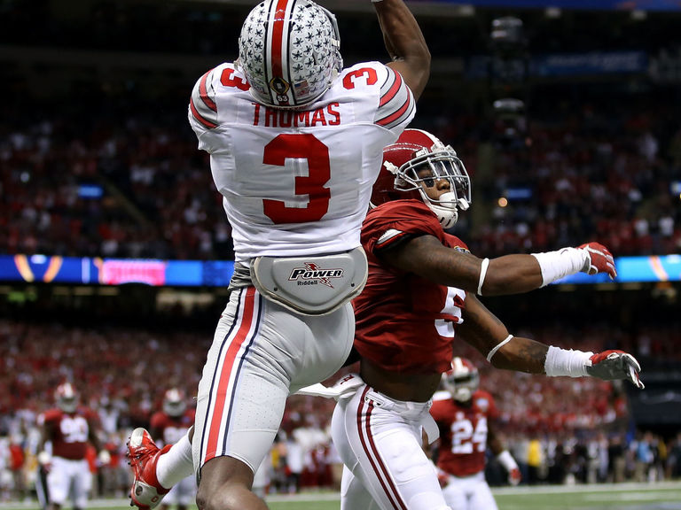 VIDEO: Ohio State's Michael Thomas keeps foot inbounds for TD vs ...