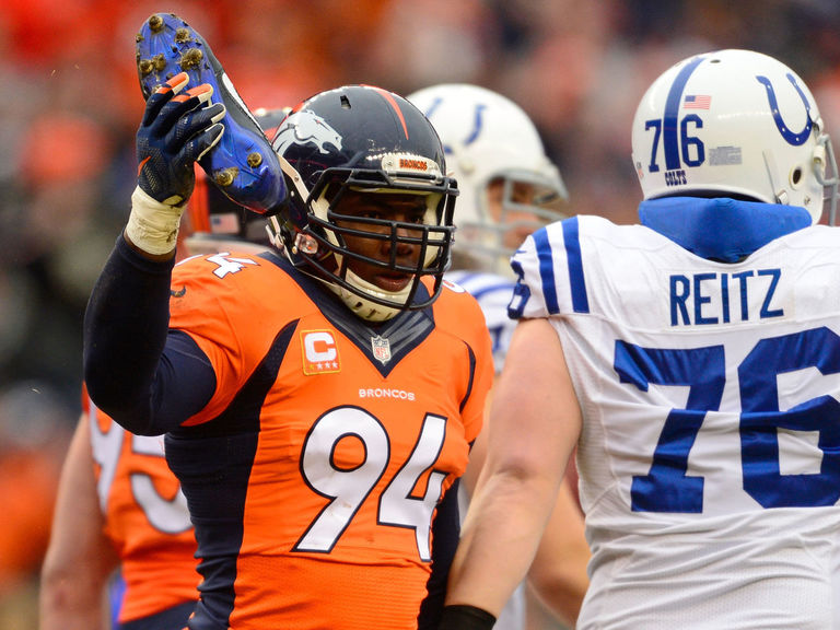 DeMarcus Ware ruled out vs. Colts with elbow injury | theScore.com